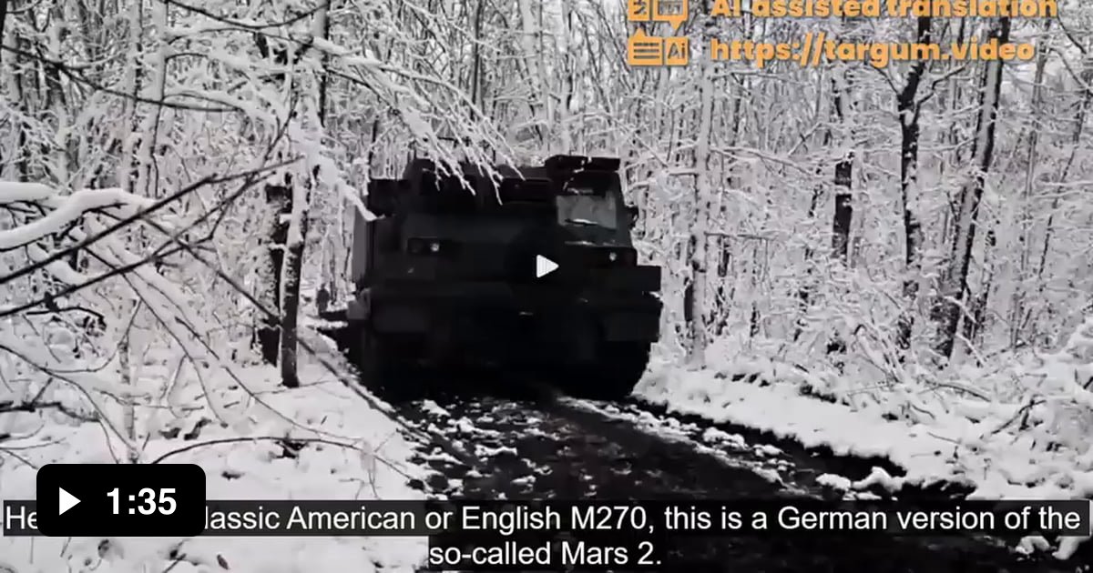 Recent footage of a Mars II MLRS (German version of the M270) in ...