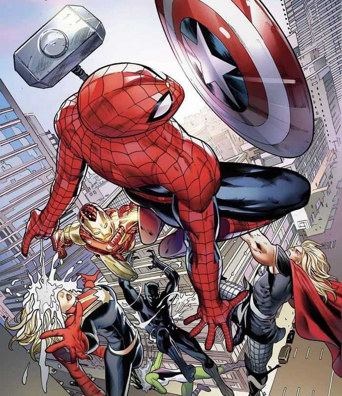 That one time Spider-Man fight the Avengers - 9GAG