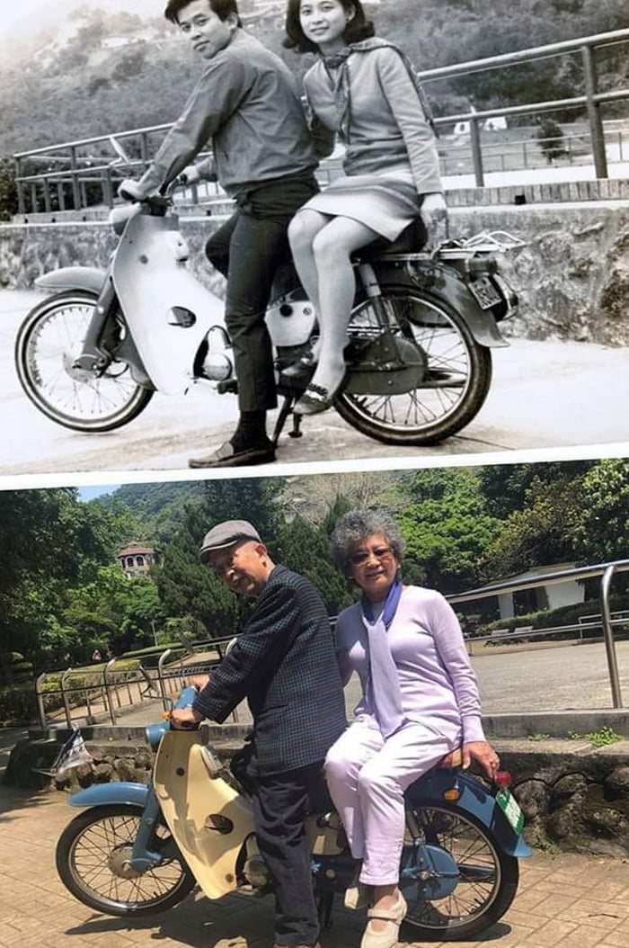 1967-2018 same bike, same couple - 9GAG