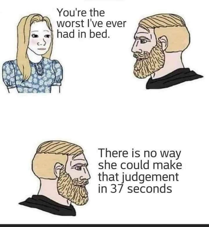 Depends on the sample size, if you know what I mean - 9GAG