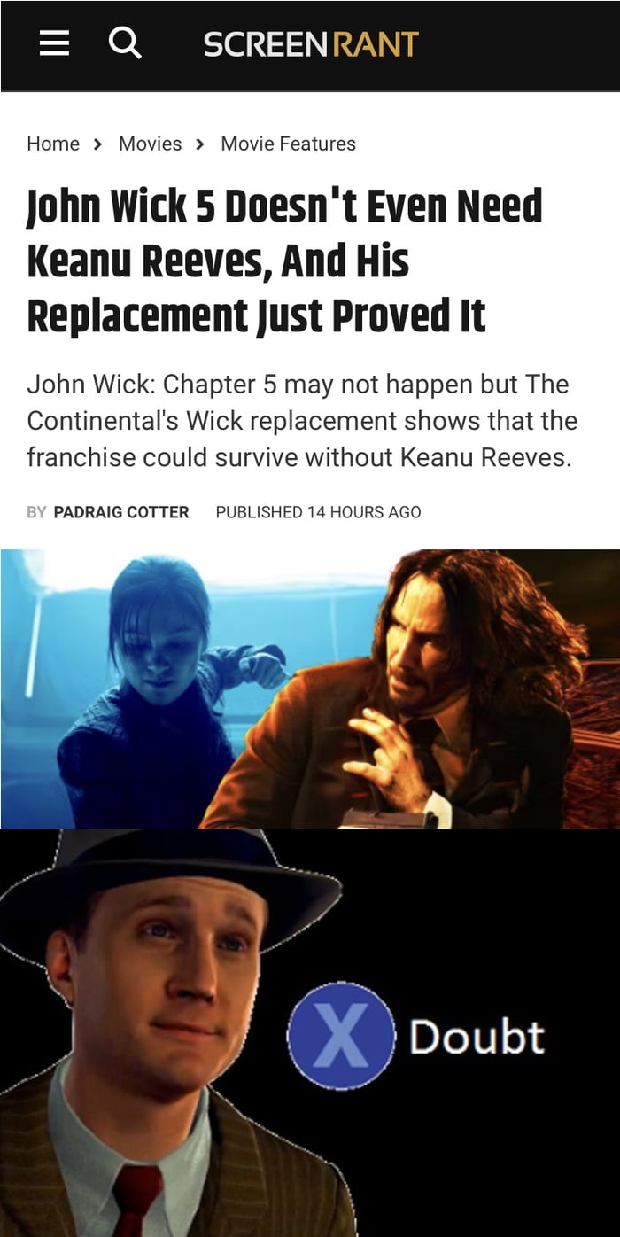 John Wick without John Wick, that‘s what we want! - 9GAG