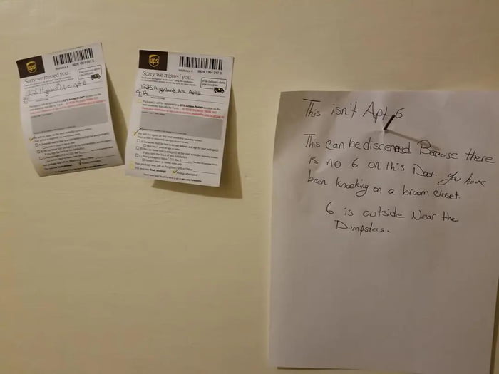 Left a note for the UPS Guy - 9GAG