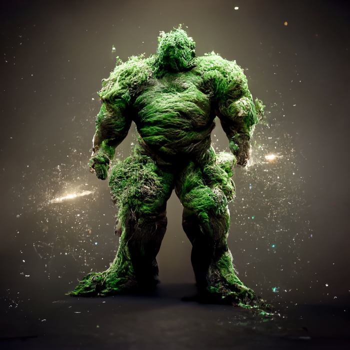 Ai generated hulk with the prompt hulk made with cosmic chemicals - 9GAG