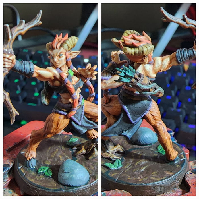 Satyr miniature I painted for a friend. - 9GAG