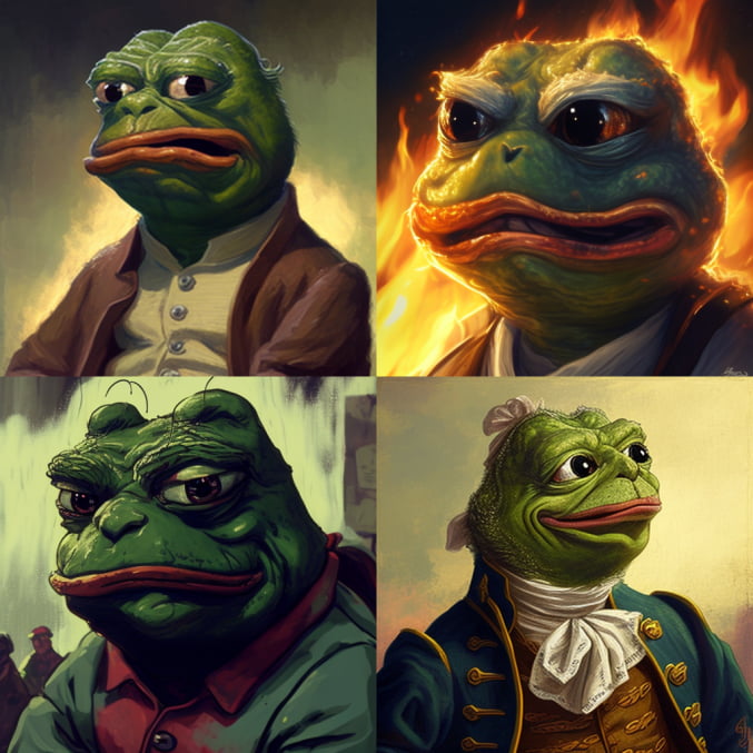 Pepe getting old - ai art - 9GAG