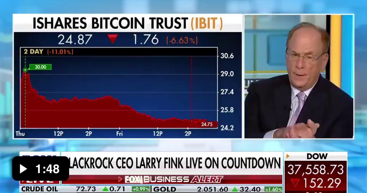Larry Fink (Blackrock) on Bitcoin. - 9GAG