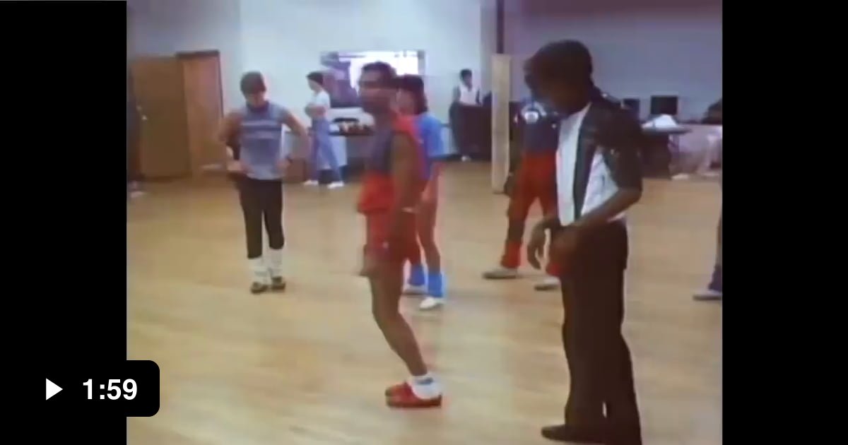 Michael Jackson and his staff rehearsing those iconic steps and moves ...