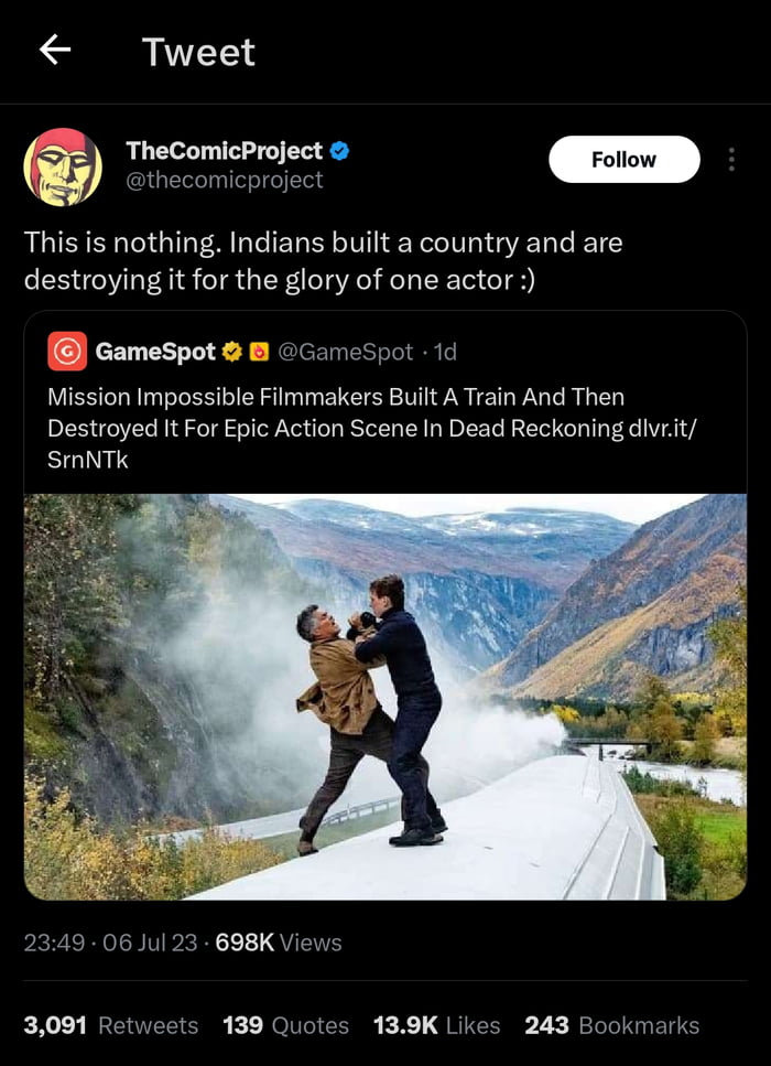 Twitter screenshots are not memes but this was way too funny to pass up ...