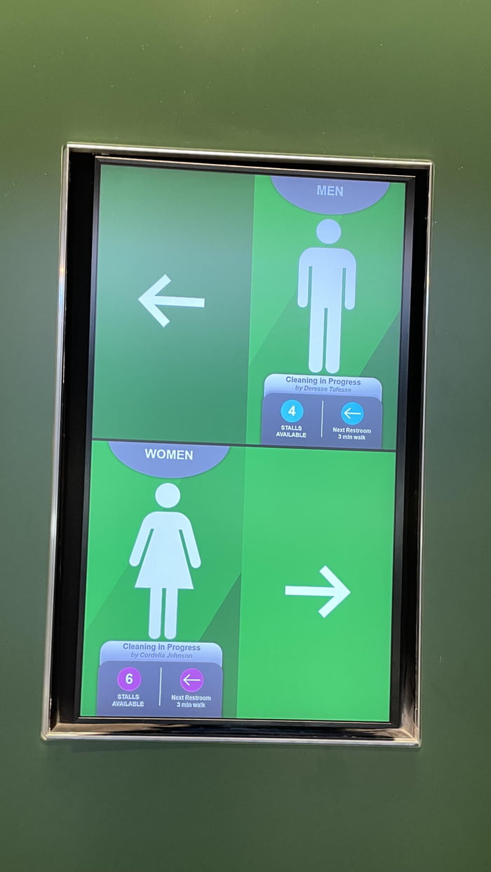 High-tech Restroom sign. Advanced design or crappy? - 9GAG