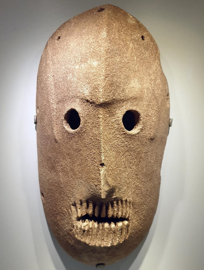 This 9000-year-old stone mask is the oldest mask in the world, and was ...