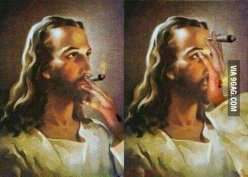 Jesus smoking a fat blunt - 9GAG