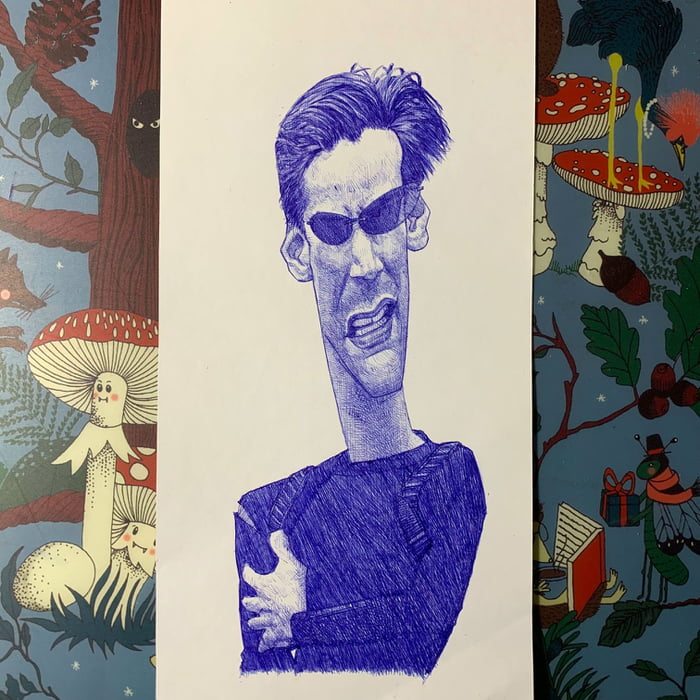 Caricature of Mister Anderson - 9GAG