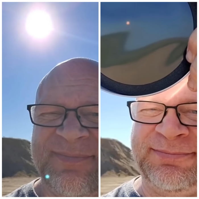 Sun without filter Vs with filter - 9GAG