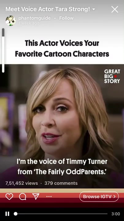 Tara Lyn Strong- the amazing voice actress. Watch till the end - 9GAG