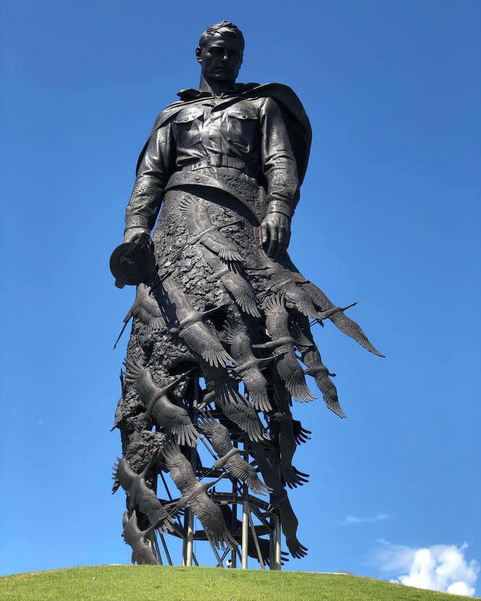 Memorial to the Soviet soldier in Rzhev, Russia. The battles near Rzhev ...