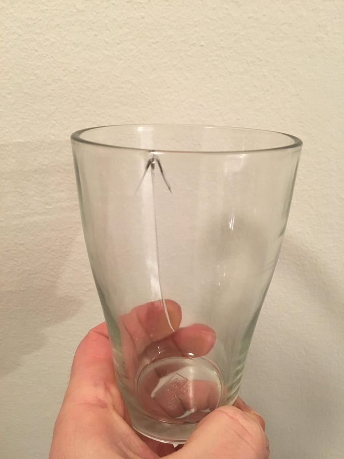 Dropped a glass while doing the dishes and it showed me the point of ...