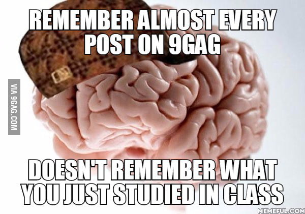 This is what I call a bad selective memory... - 9GAG