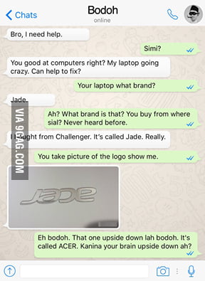F**king acer... why you lied to me.... I mean Jade - 9GAG