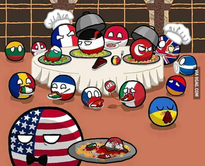 CountryBalls at the World War I dinner table, and TurkeyBall be like ...