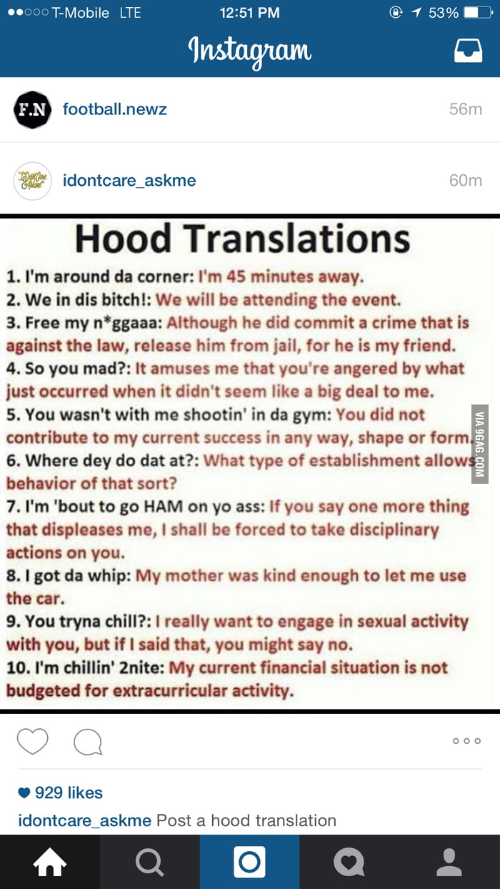 Phrases in da hood - 9GAG