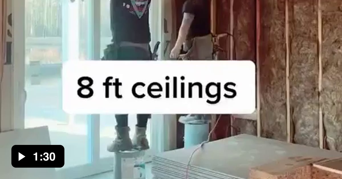 Drywall hanging mastery, 8 foot ceiling - 9GAG
