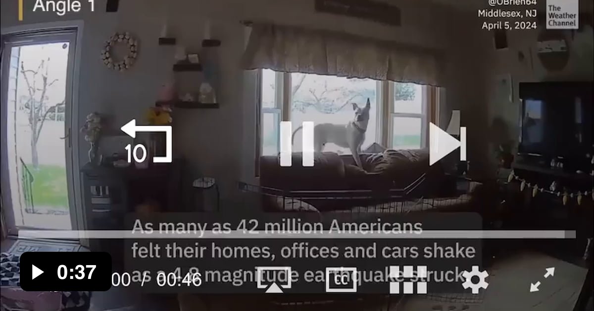 Security cameras catch moment Northeastern earthquake strikes - 9GAG