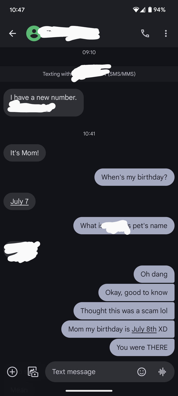 A random text from a new number - 9GAG