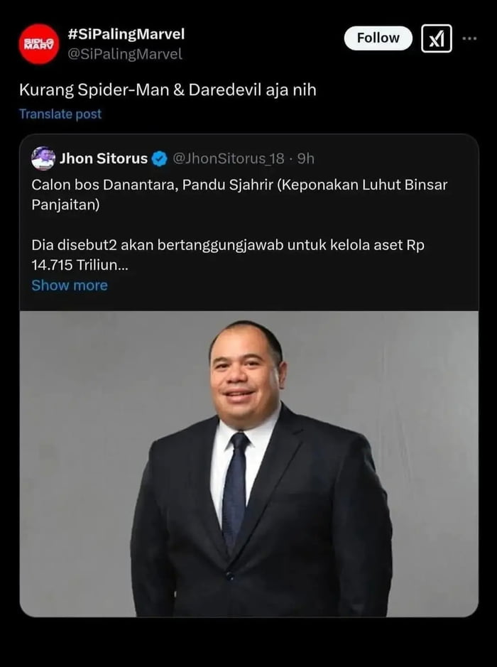 Belum apa2 aura Villain nya udah kerasa. Btw the power of ordal juga lg wkwkwk - 9GAG