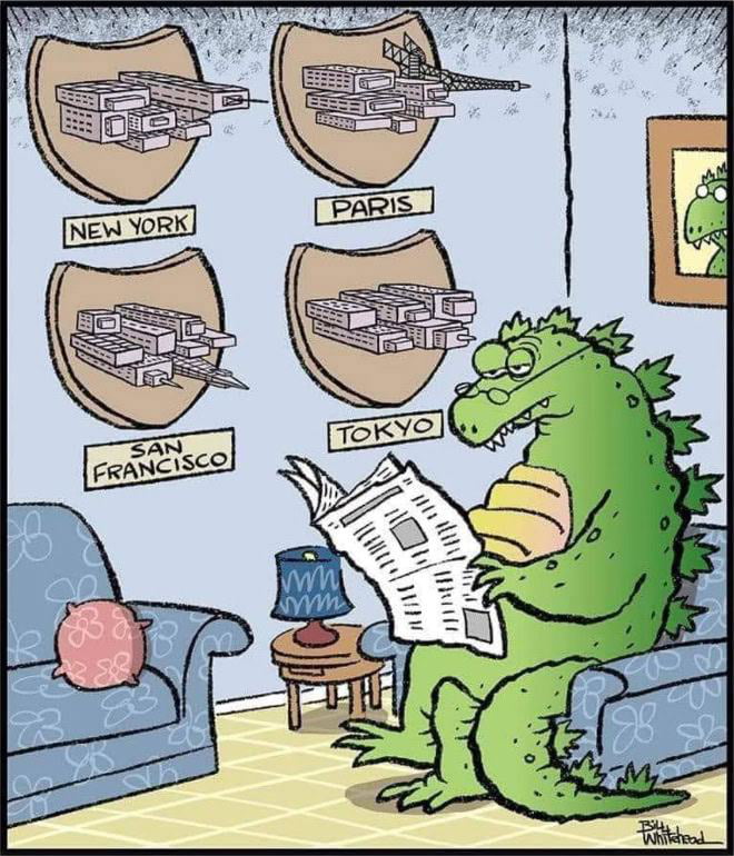 Chill and relax, Godzilla - 9GAG