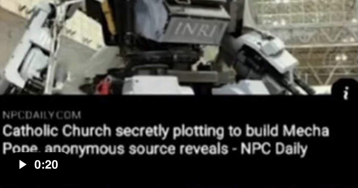 Mecha pope defender of Vatican and eliminator of sins - 9GAG