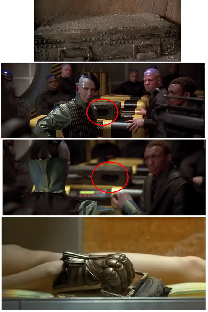 In Fifth Element (1997), the case that the stones are put into in 1914 ...