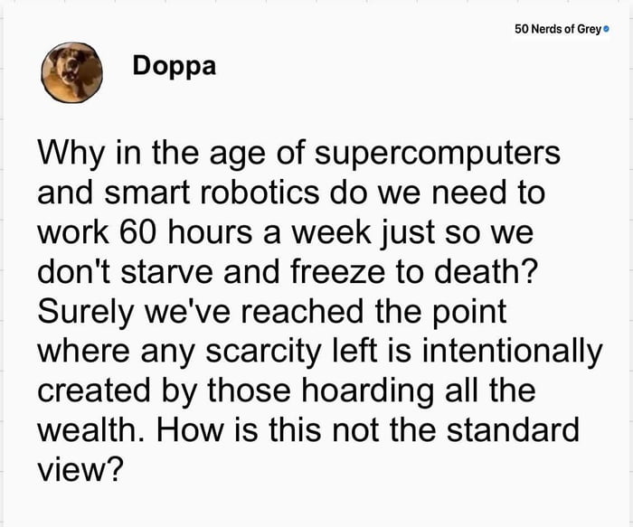 Considering the paradox of progress and work. - 9GAG