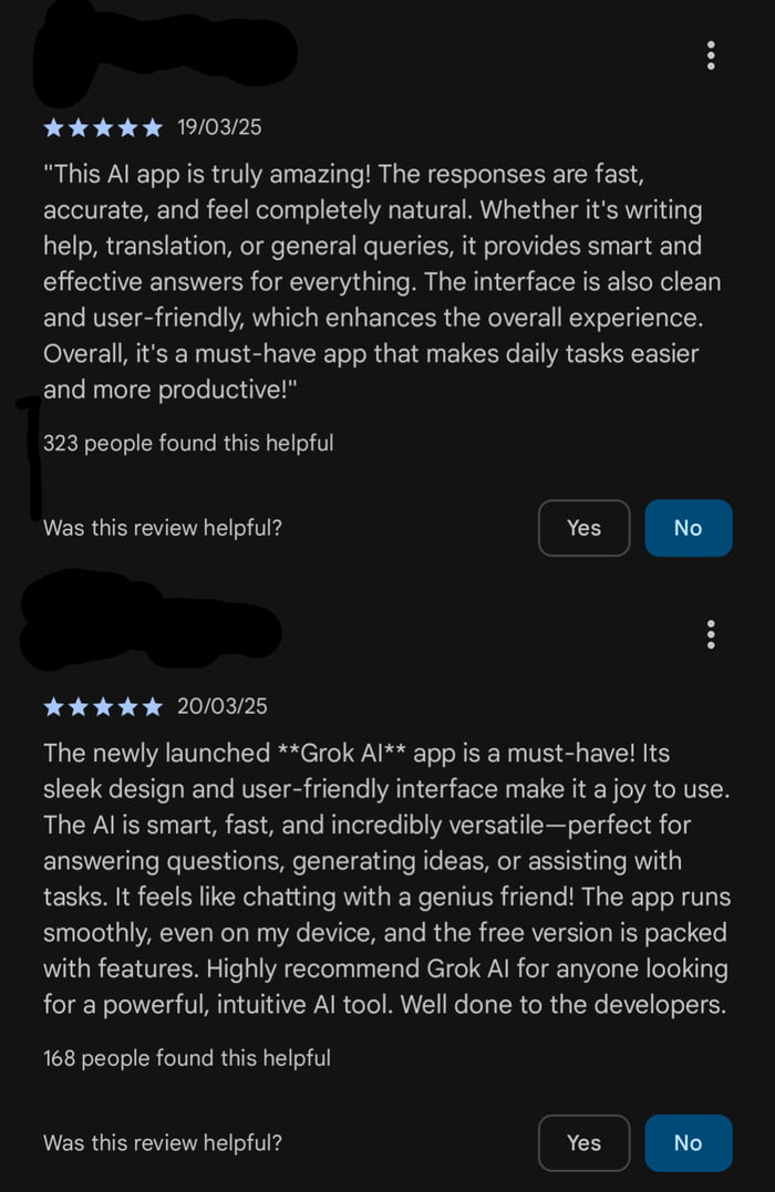 These reviews by "people" that somehow quote their entire review and use ** - 9GAG