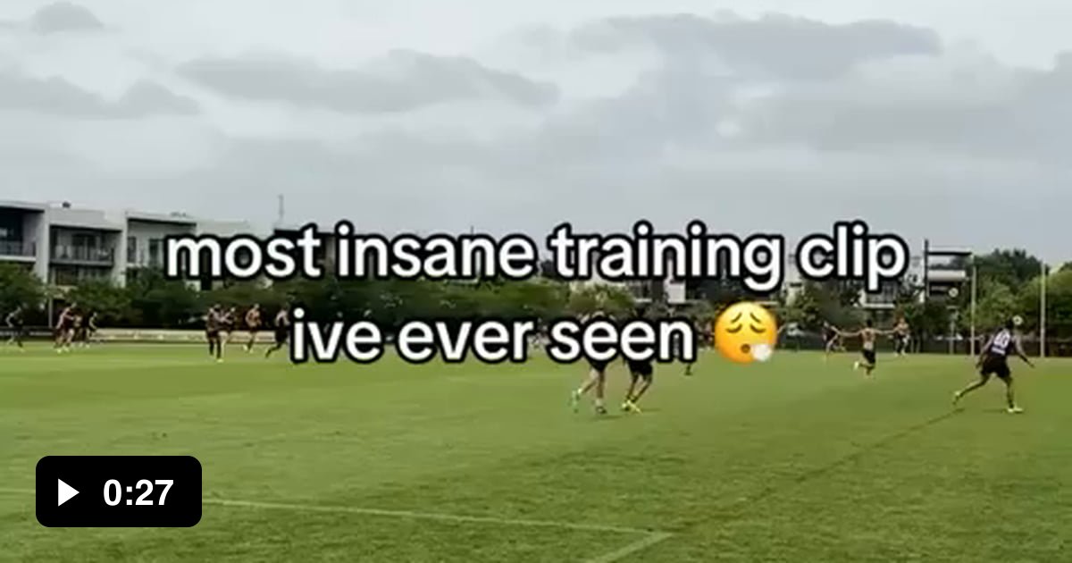 Nick Watson takes an athletic mark (catch) for Hawthorn in training. - 9GAG