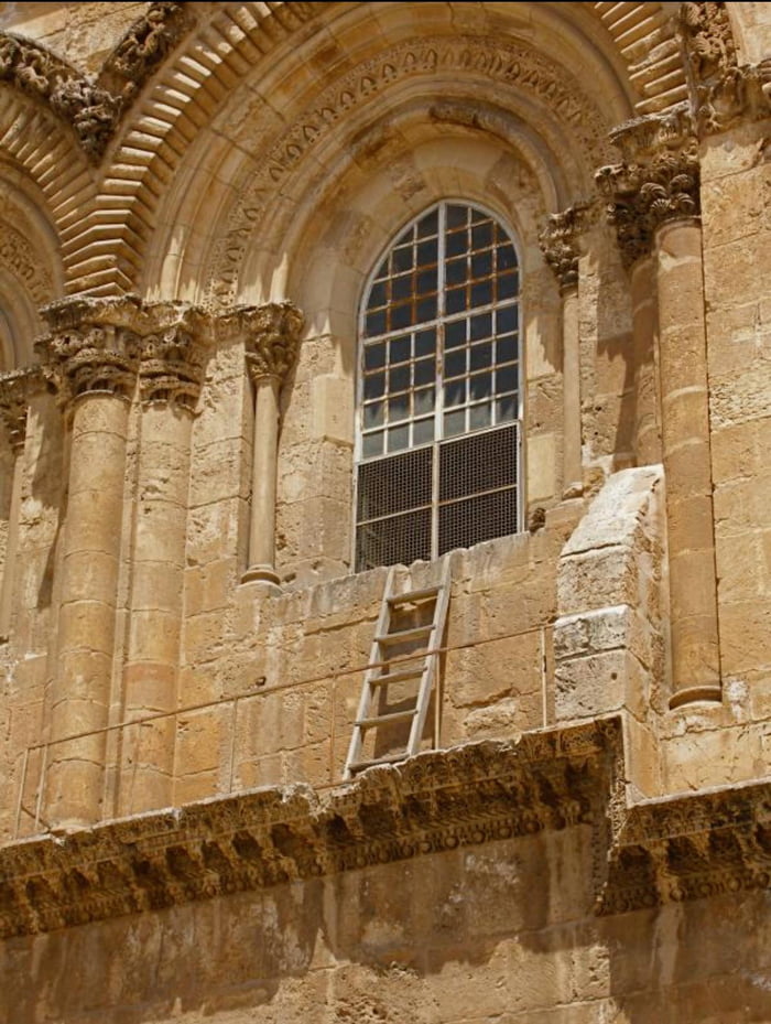 The Immovable Ladder at the Church of the Holy Sepulchre in Jerusalem ...