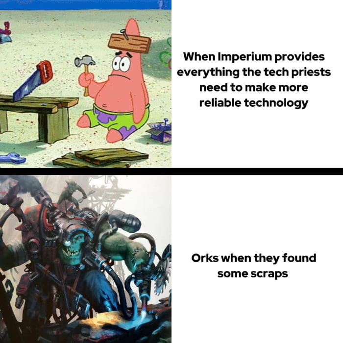 Virgin Techo priest vs Chad Ork - 9GAG