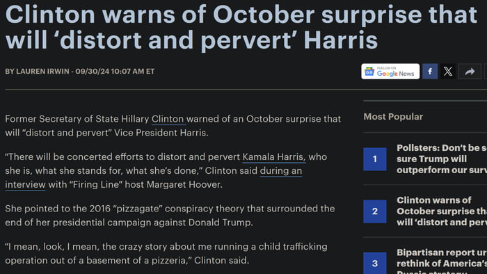 Clinton "... distort and pervert... Kamala..." ? - 9GAG
