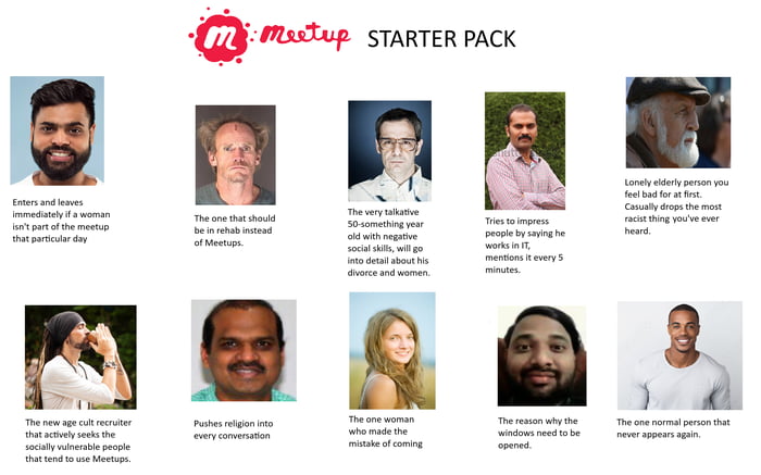 Meetups app starter pack - 9GAG