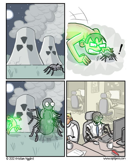 Parallel universe: Man-spider - 9GAG