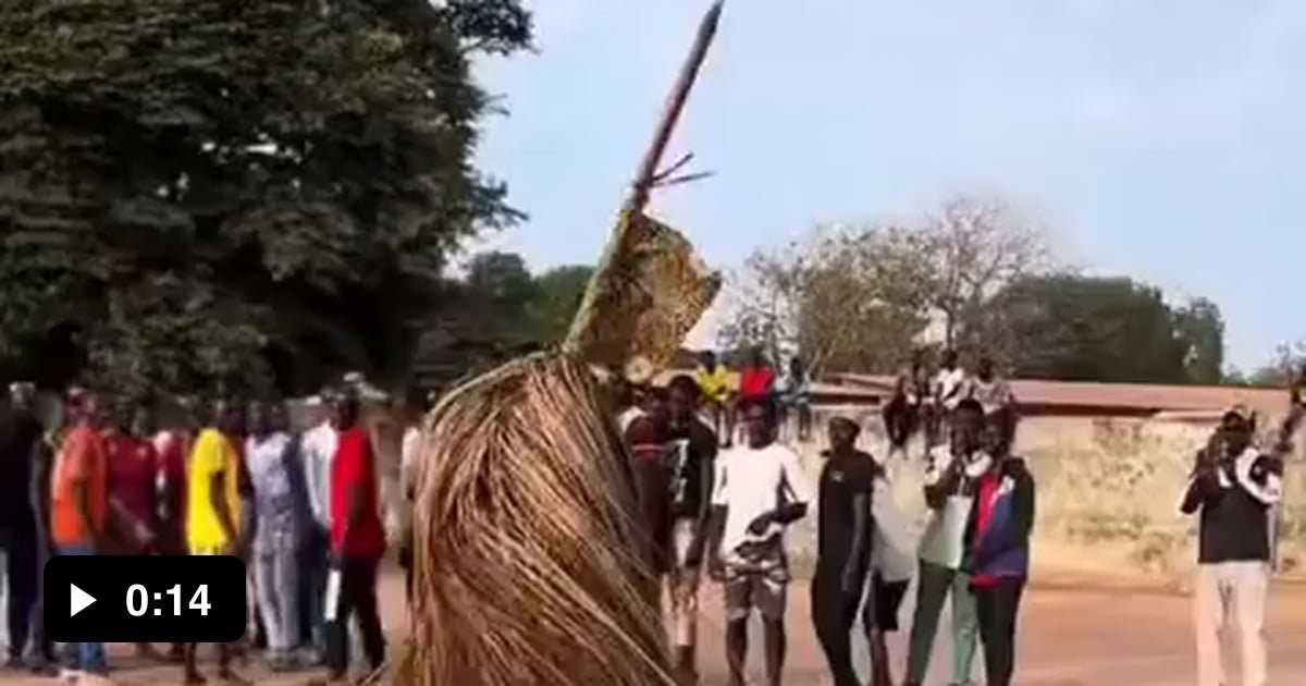 Traditional African Tribal Dance (Zangbeto) Creates The Illusion Of A ...