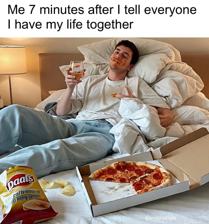 Mastering the art of adulting, one pizza slice at a time - 9GAG