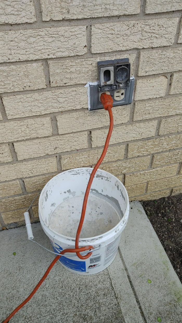 Had a bucket half full with excess cement from a previous job. Worked ...