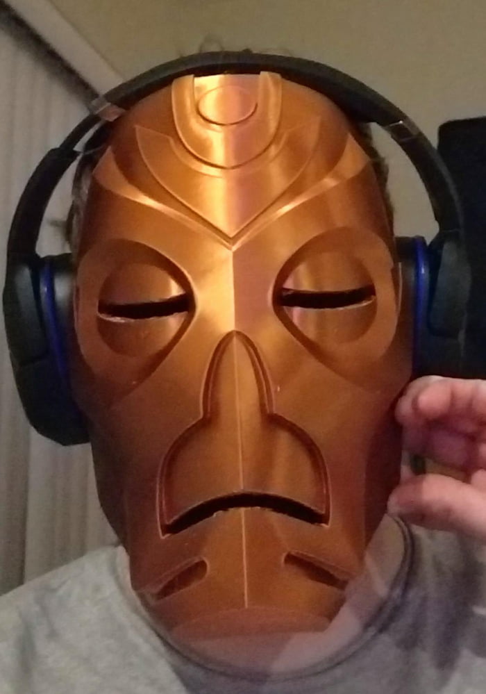 Just finished printing the Volsung dragon priest mask from Skyrim. Just ...