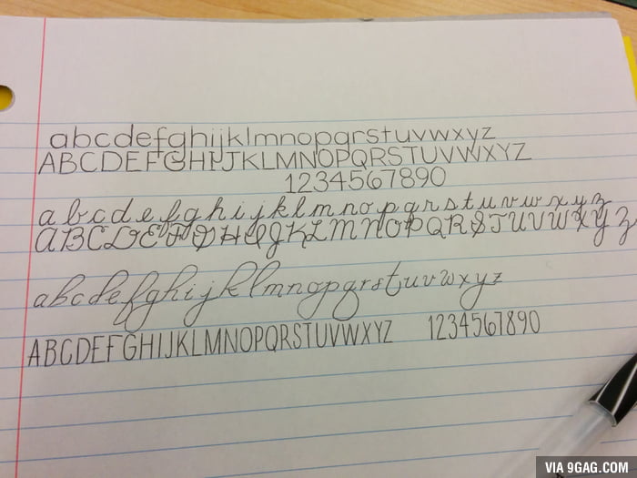Girlfriend Is Going To Be An Elementary School Teacher This Is Her Handwriting 9GAG girlfriend-is-going-to-be-an-elementary-school-teacher-this-is-her-handwriting-9gag