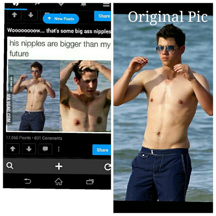 Why would you go enlargen his nipples? - 9GAG