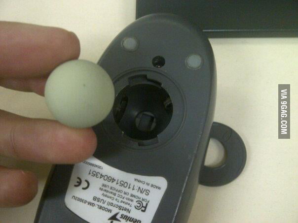 Who else remembers cleaning this ball of #% of the mouse? - 9GAG