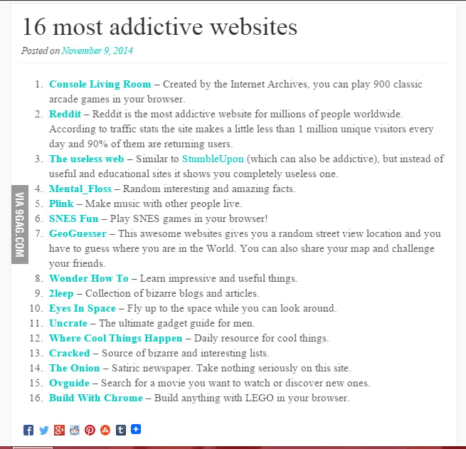 16 most addictive sites - 9GAG