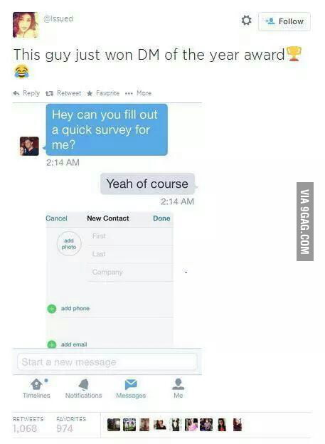The award for the best DM goes to... - 9GAG