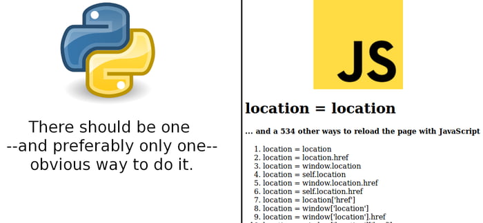 Python vs JavaScript - 9GAG