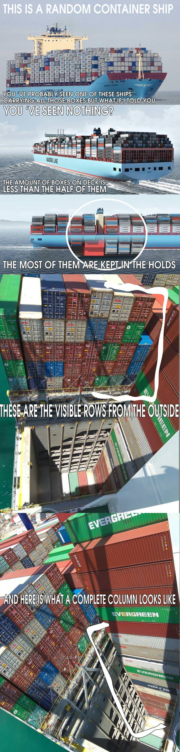 An ordinary container ship is more than as it looks like - 9GAG
